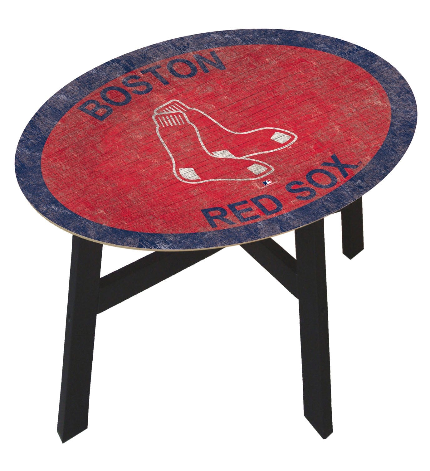 Boston Red Sox Distressed Side Table With Team Colors – Fan Creations GA
