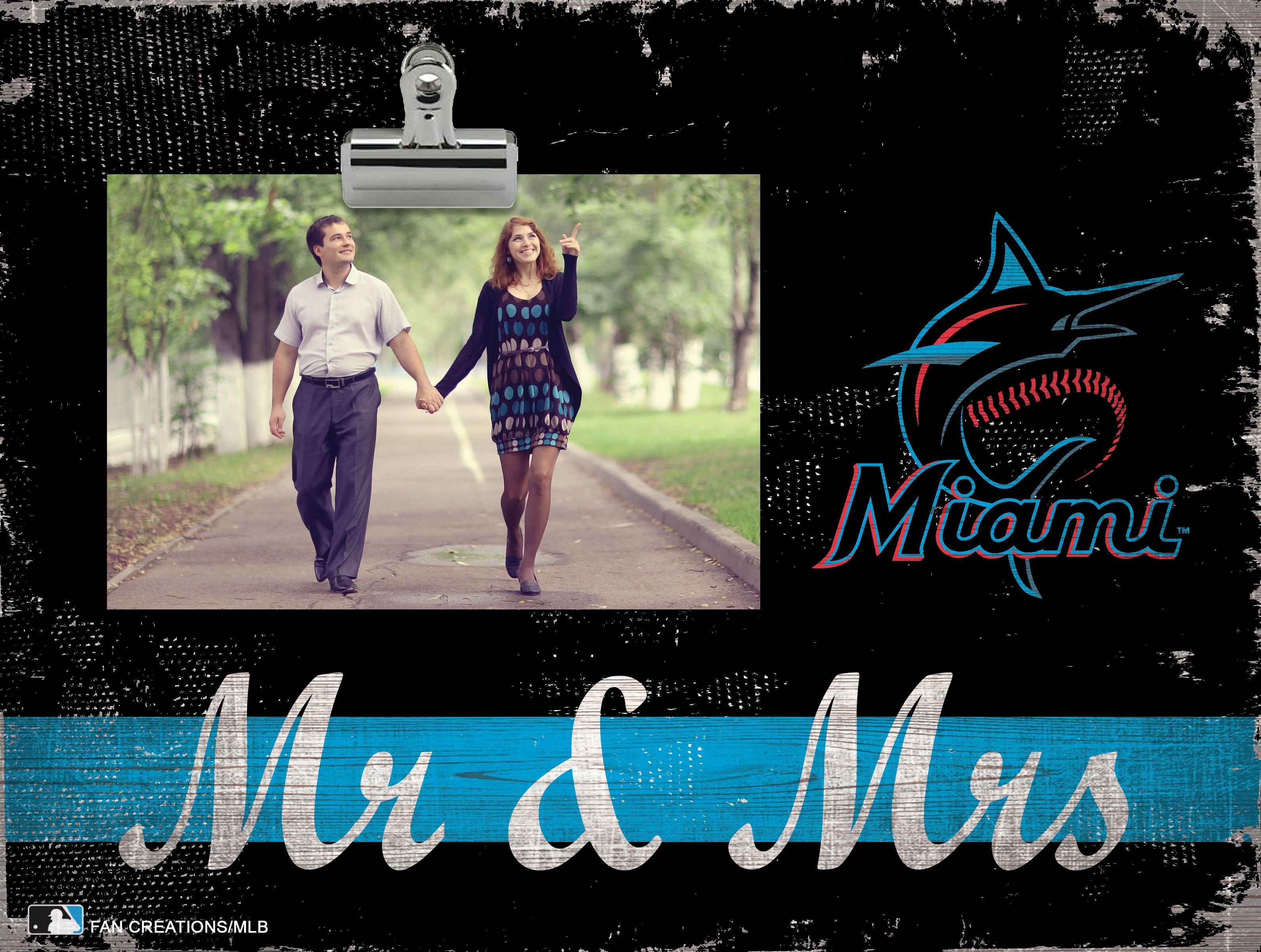 Miami Marlins Mr & Mrs Clip Frame – Fan Creations GA