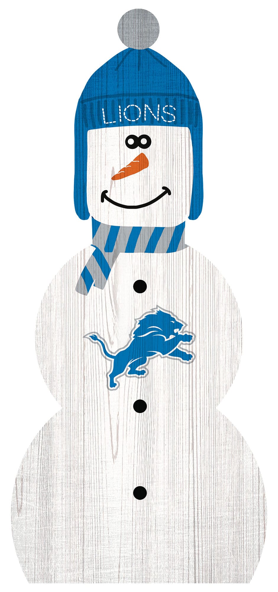 Detroit Lions Snowman 31in Leaner – Fan Creations GA