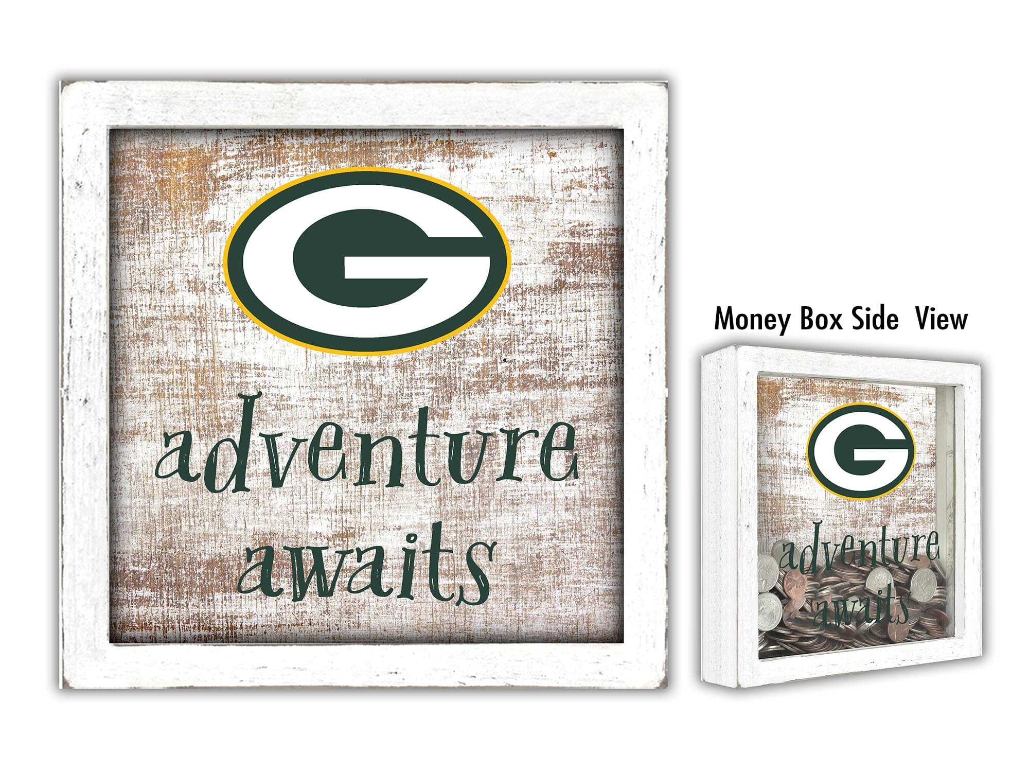 Green Bay Packers Adventure Awaits Money Box – Fan Creations GA