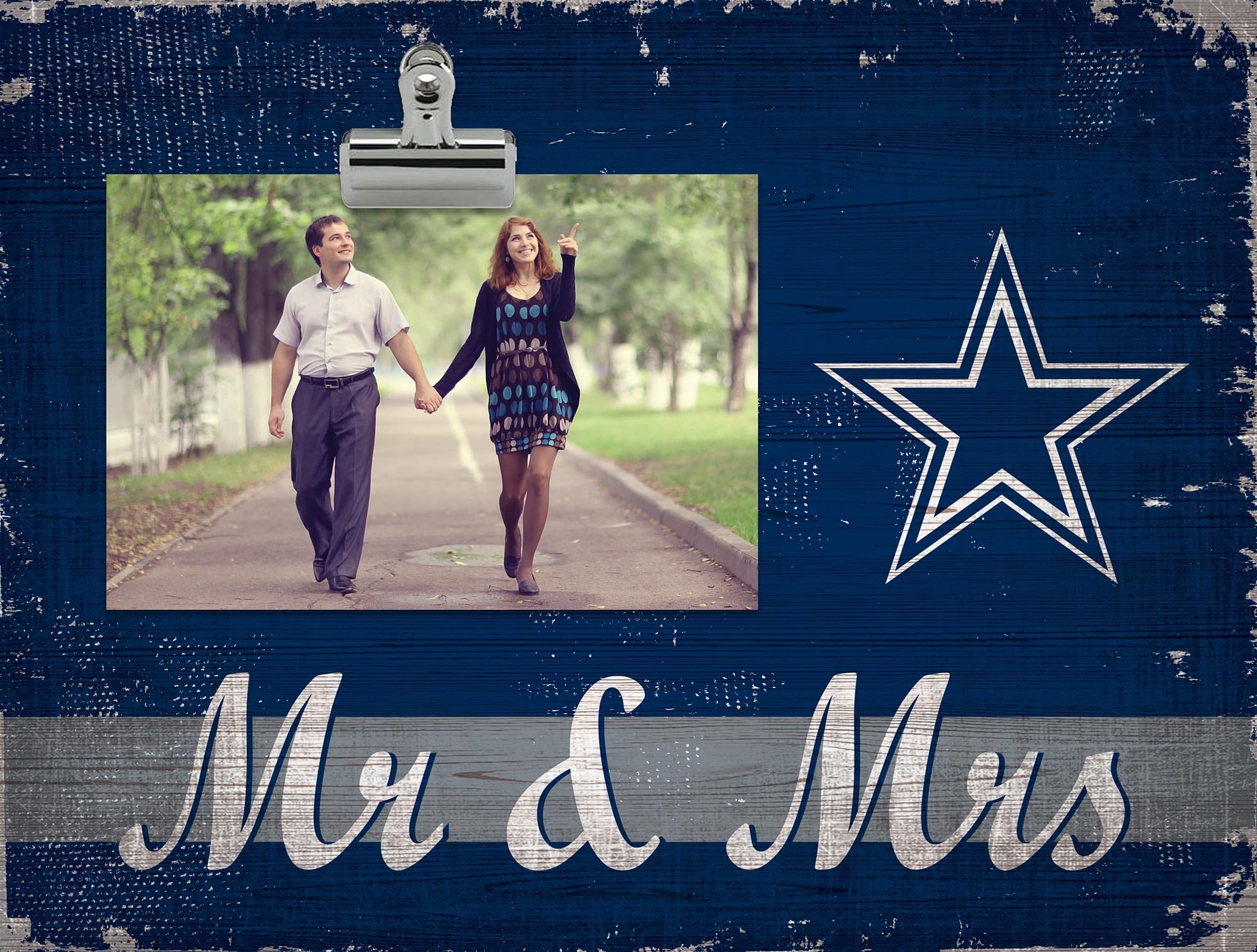 Dallas Cowboys Mr & Mrs Clip Frame – Fan Creations GA
