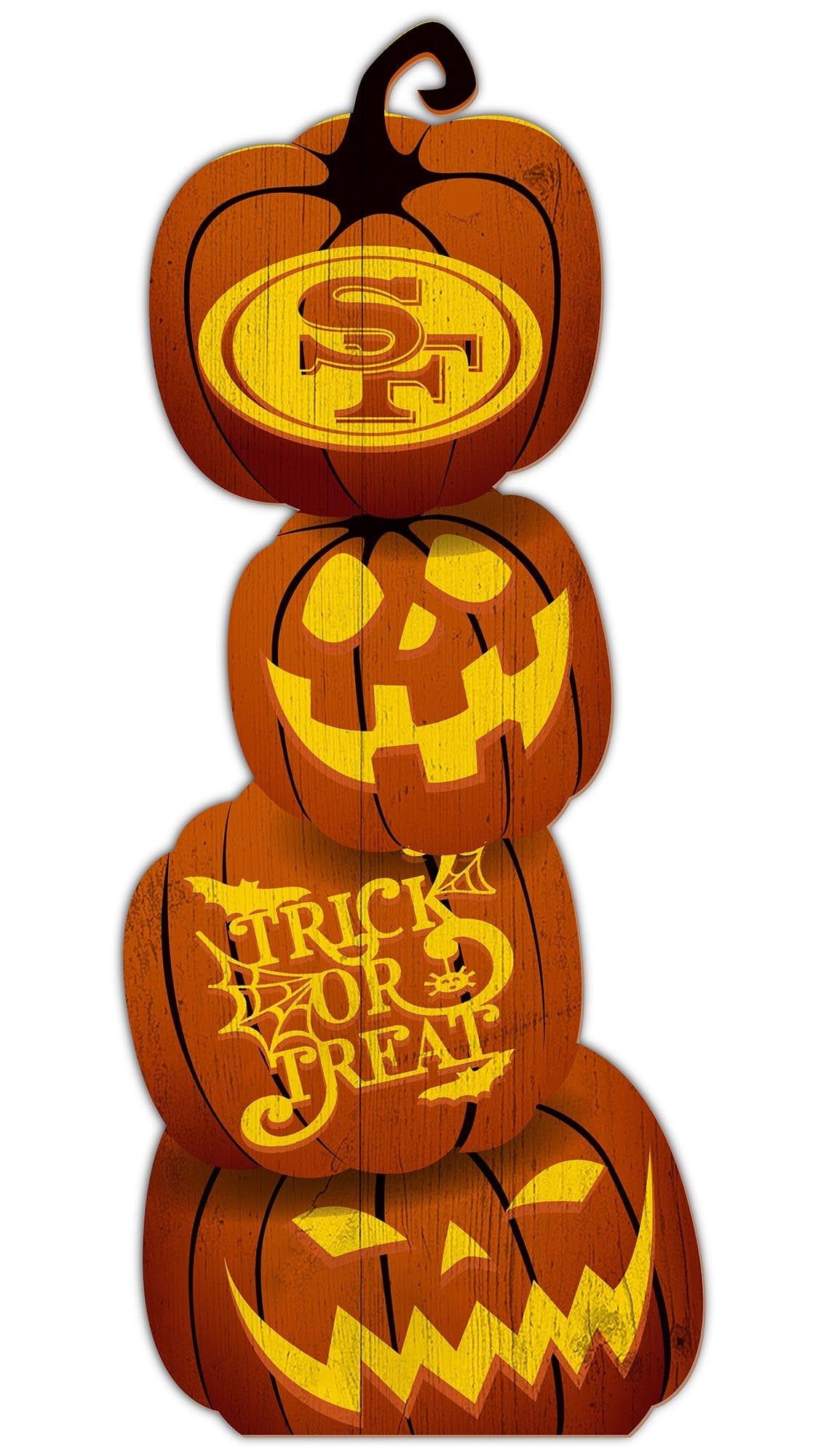 San Francisco 49ers Pumpkin Stack 31in Leaner – Fan Creations GA